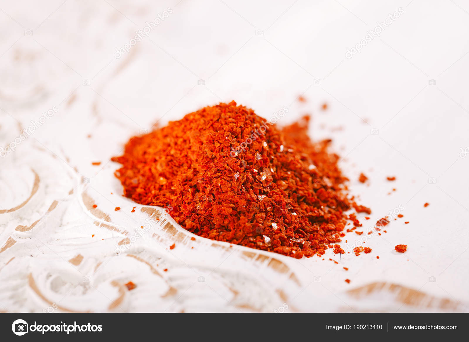 Aleppo Pepper Mild Chili Flakes Table Stock Photo by ©lvenks 190213410