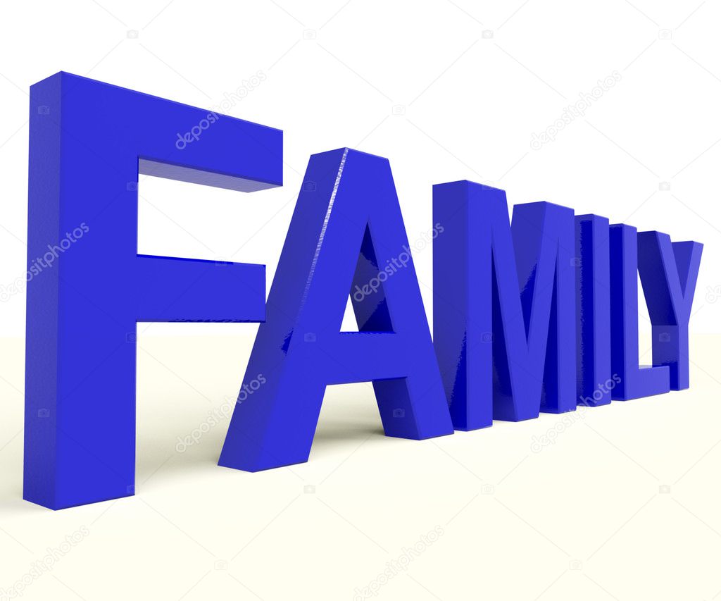 Family Word As Symbol Of Parenthood And Togetherness — Stock Photo ...