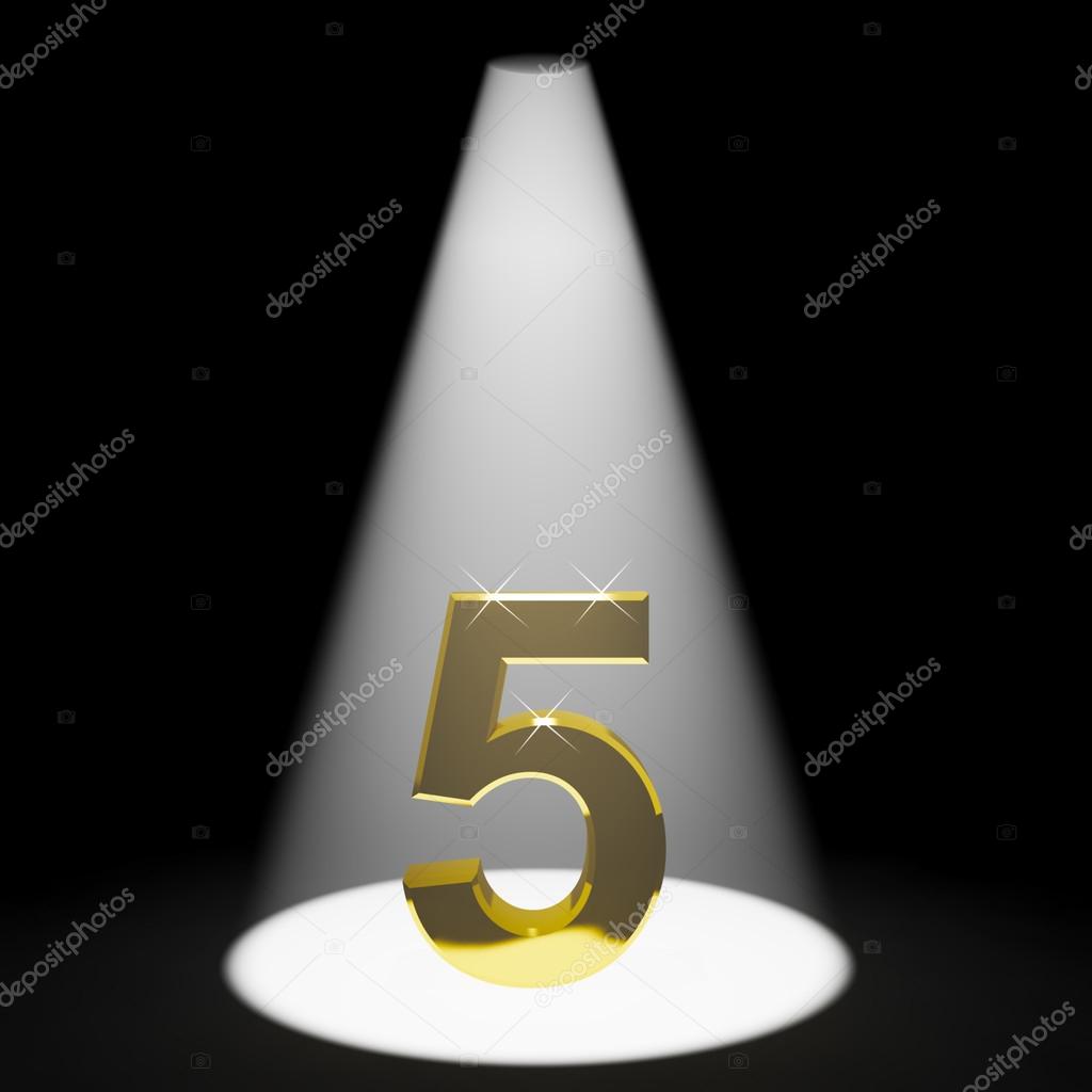 Gold 5th 3d Number Representing Anniversary Or Birthday — Stock Photo ...