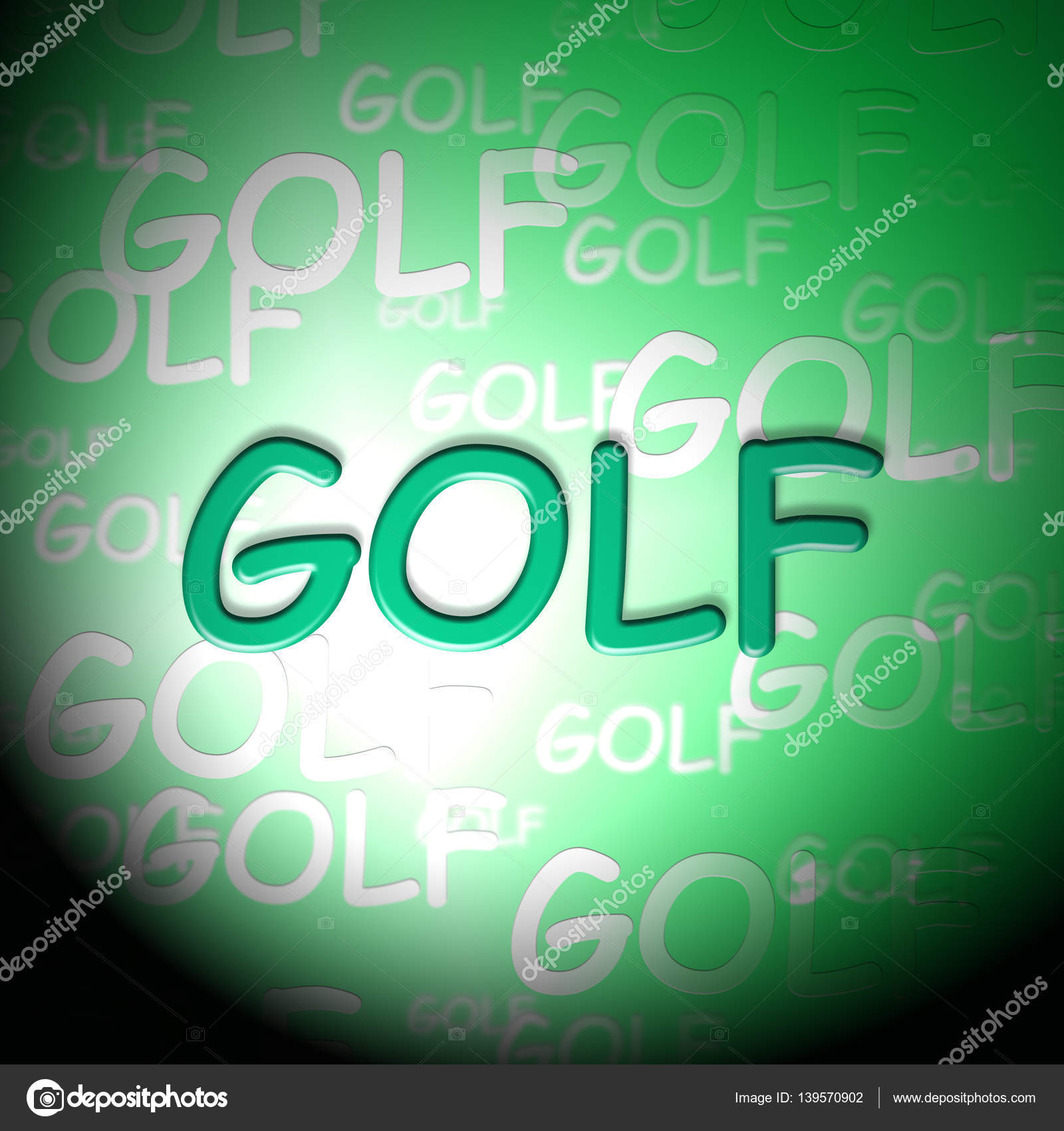 Golf Words Showing Recreation Golfer And Golfing — Stock Photo ...