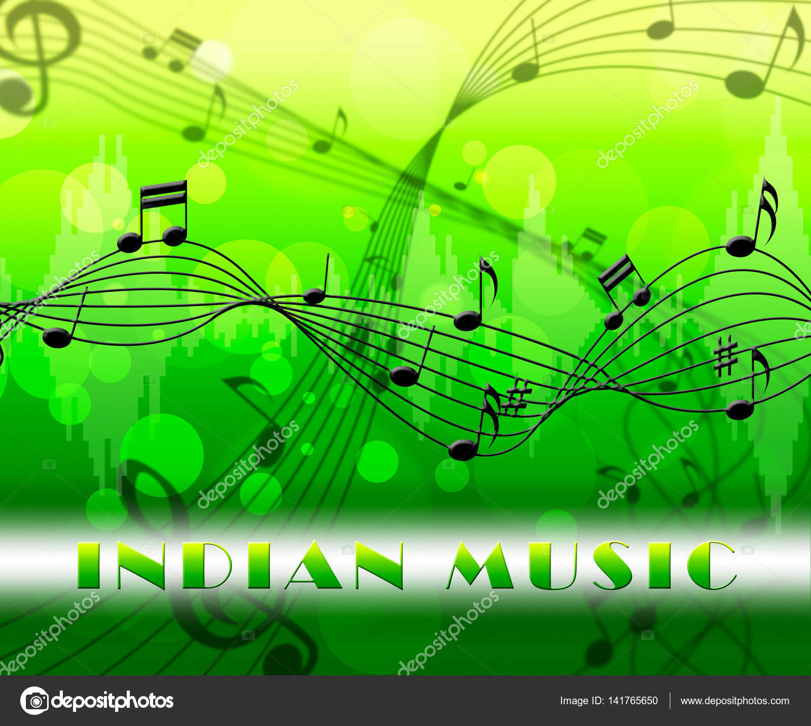 Indian Music Representing Sound Track And Acoustics — Stock Photo ...