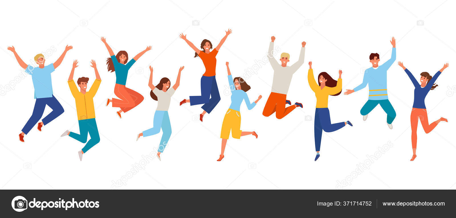 Blij Persoon Springend