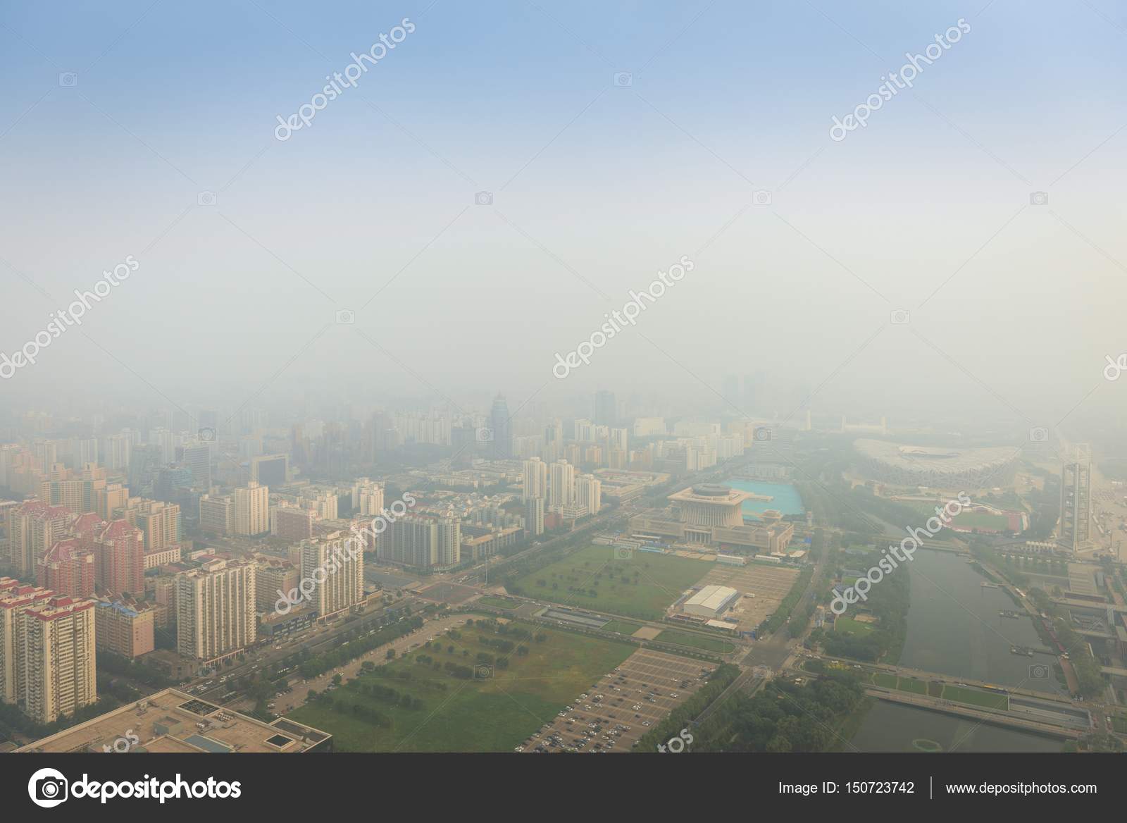 Heavy Smog in Beijing — Stock Photo © svedoliver #150723742
