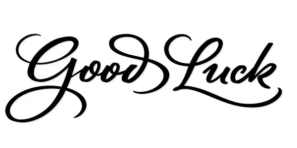 Buena suerte con las letras de mano, ilustración vectorial. Fondo de ...