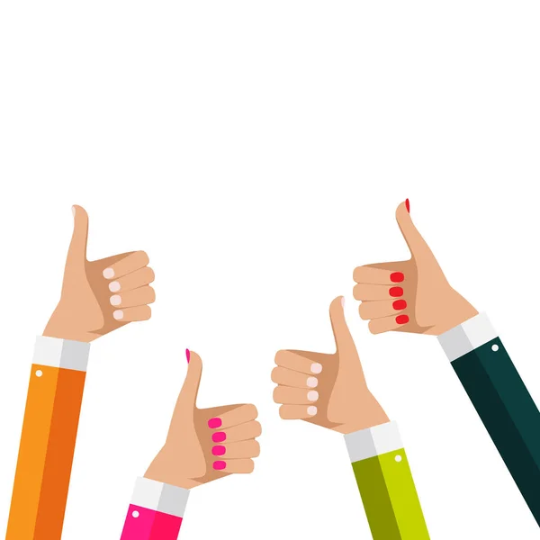 Many thumbs thumbs up — Stock Vector © 4zeva #76756315