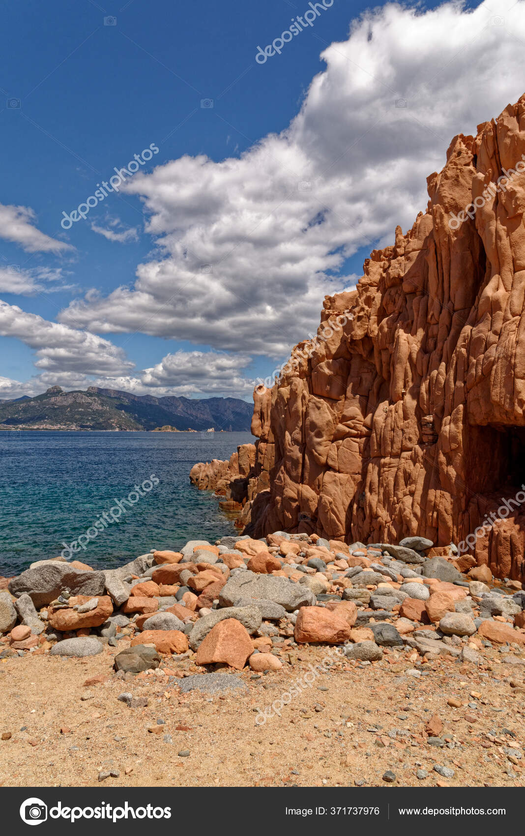 Beach Rocce Rosse Red Porphyry Rocks Arbatax Tortoli Ogliastra Province ...