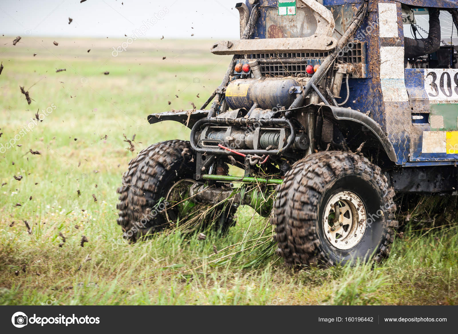 Custom built off road racing car passes at high speed. — Stock Photo ...