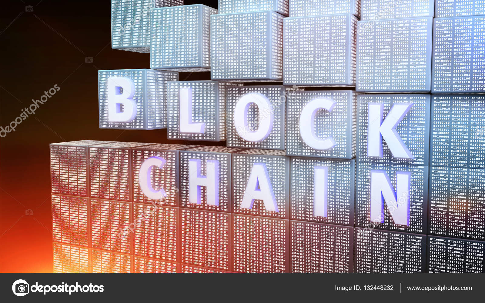 Blockchain encryption concept — Stock Photo © aa-w #132448232
