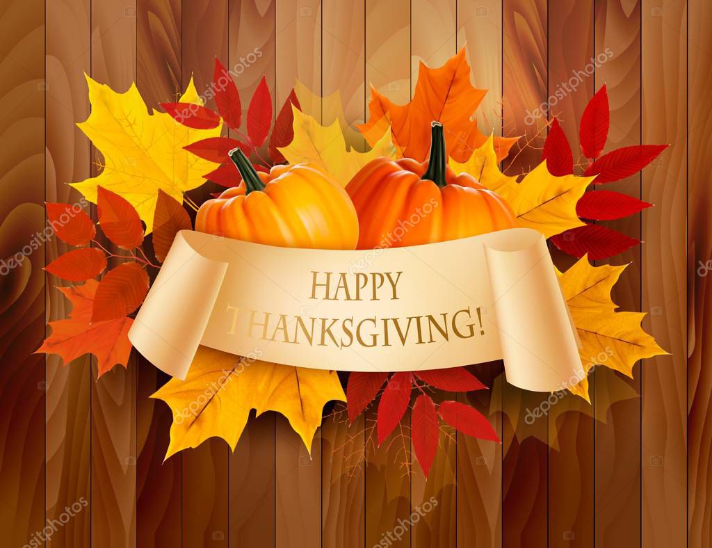 Thanksgiving background. Vector illustration Stock Vector Image by ...