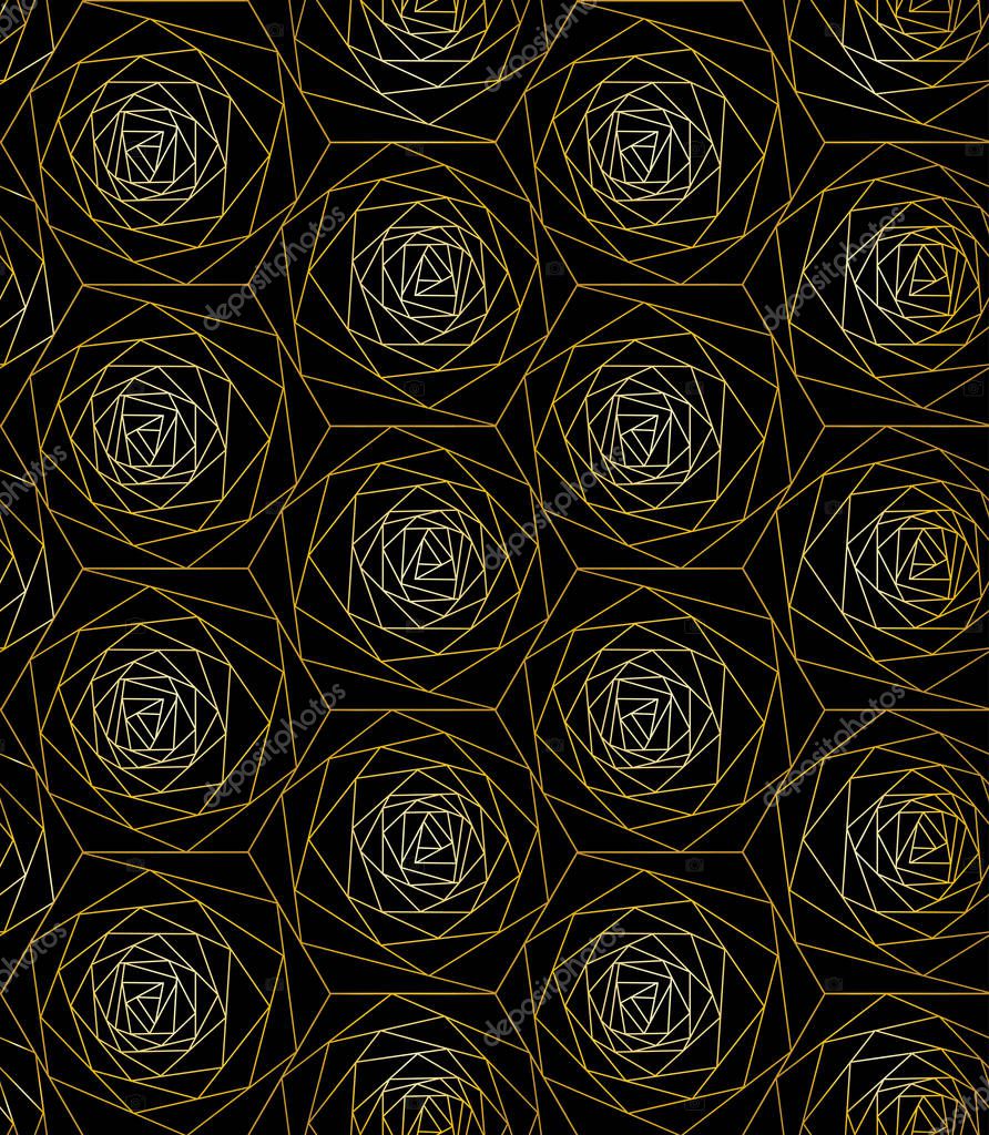 Seamless geometric flowers pattern — Stock Vector © Smirno #147574599