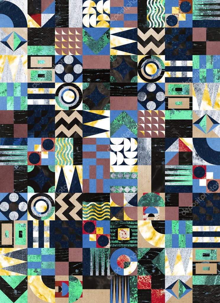 Texture mosaic modern seamless pattern Stock Illustration by ...