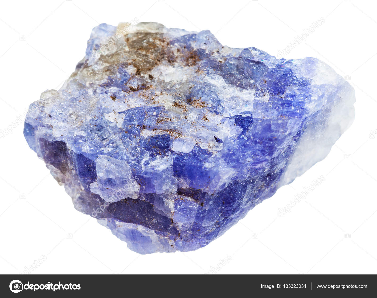 Tanzanite (blue violet zoisite) stone isolated Stock Photo by ©vvoennyy ...