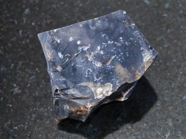 Pisolite stone from magnetite and hematite on dark Stock Photo by ...