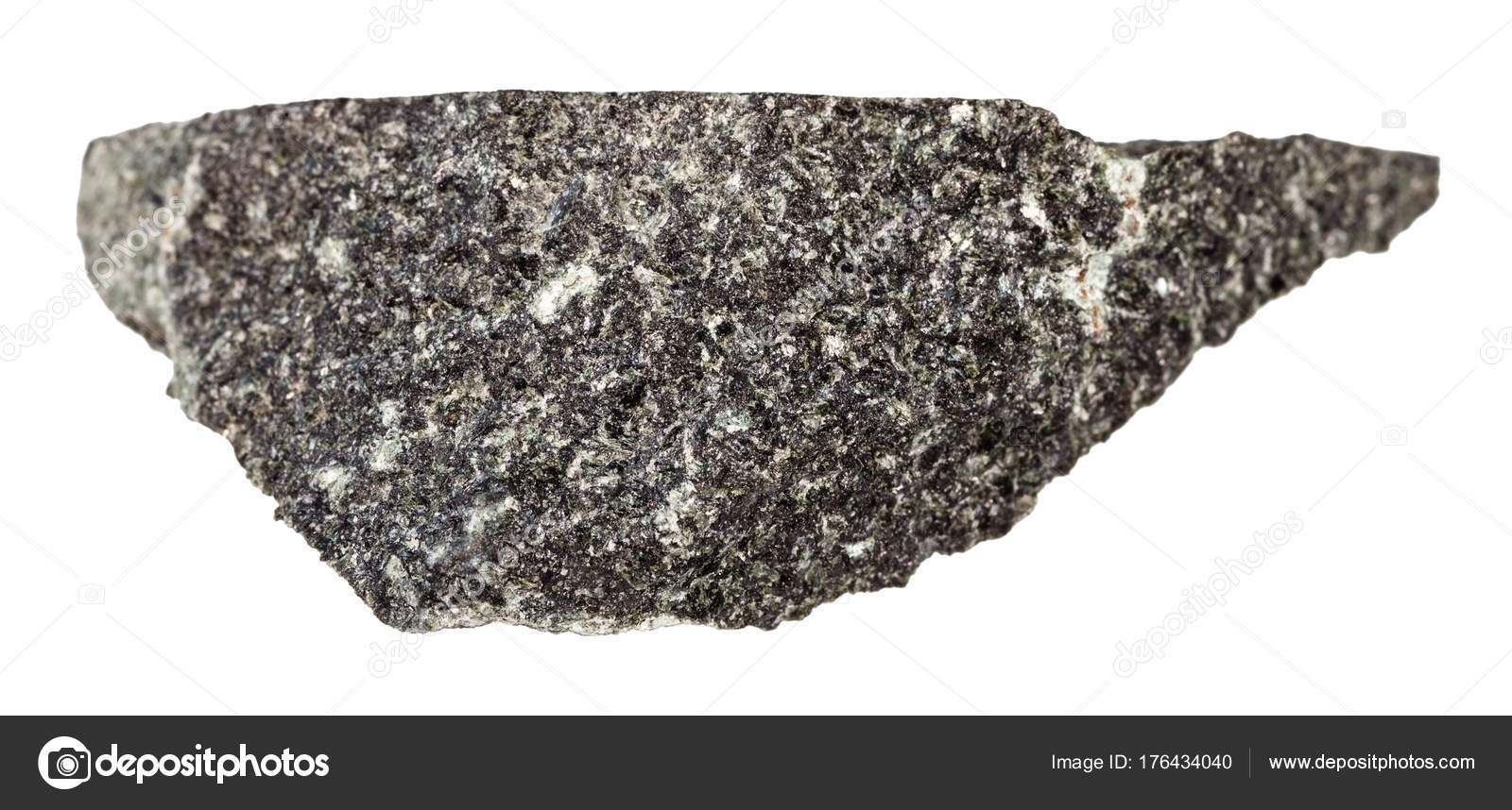 Rough dolerite (diabase) stone isolated on white Stock Photo by ...
