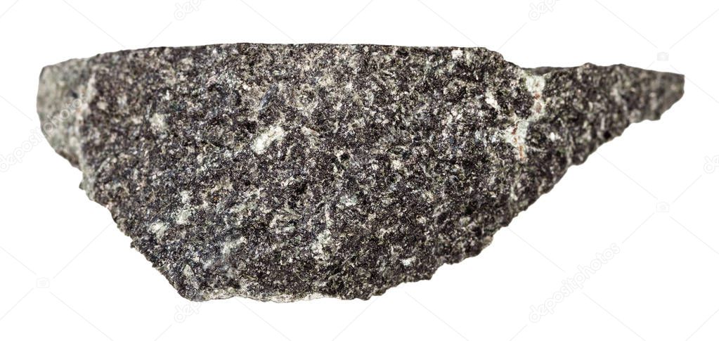 Rough dolerite (diabase) stone isolated on white — Stock Photo ...