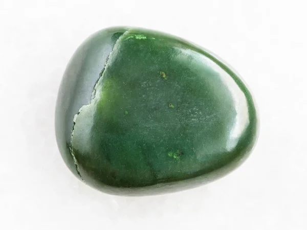 Polished green Nephrite (jade) mineral gem stone — Stock Photo ...