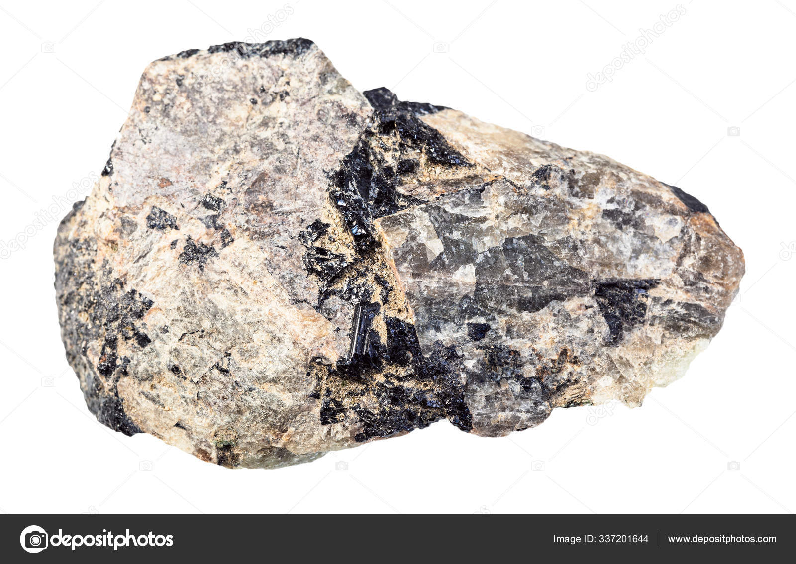 Unpolished Nepheline rock isolated on white Stock Photo by ©vvoennyy ...