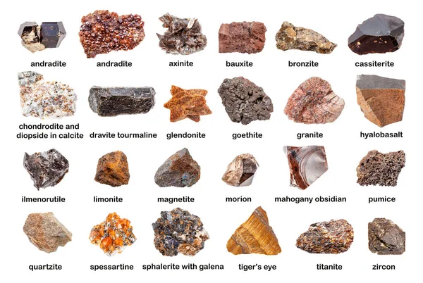 Set Various Brown Unpolished Minerals Names Bronzite Siderite Andradite ... Set Various Brown Unpolished Minerals Names Bronzite Siderite Andradite ...
