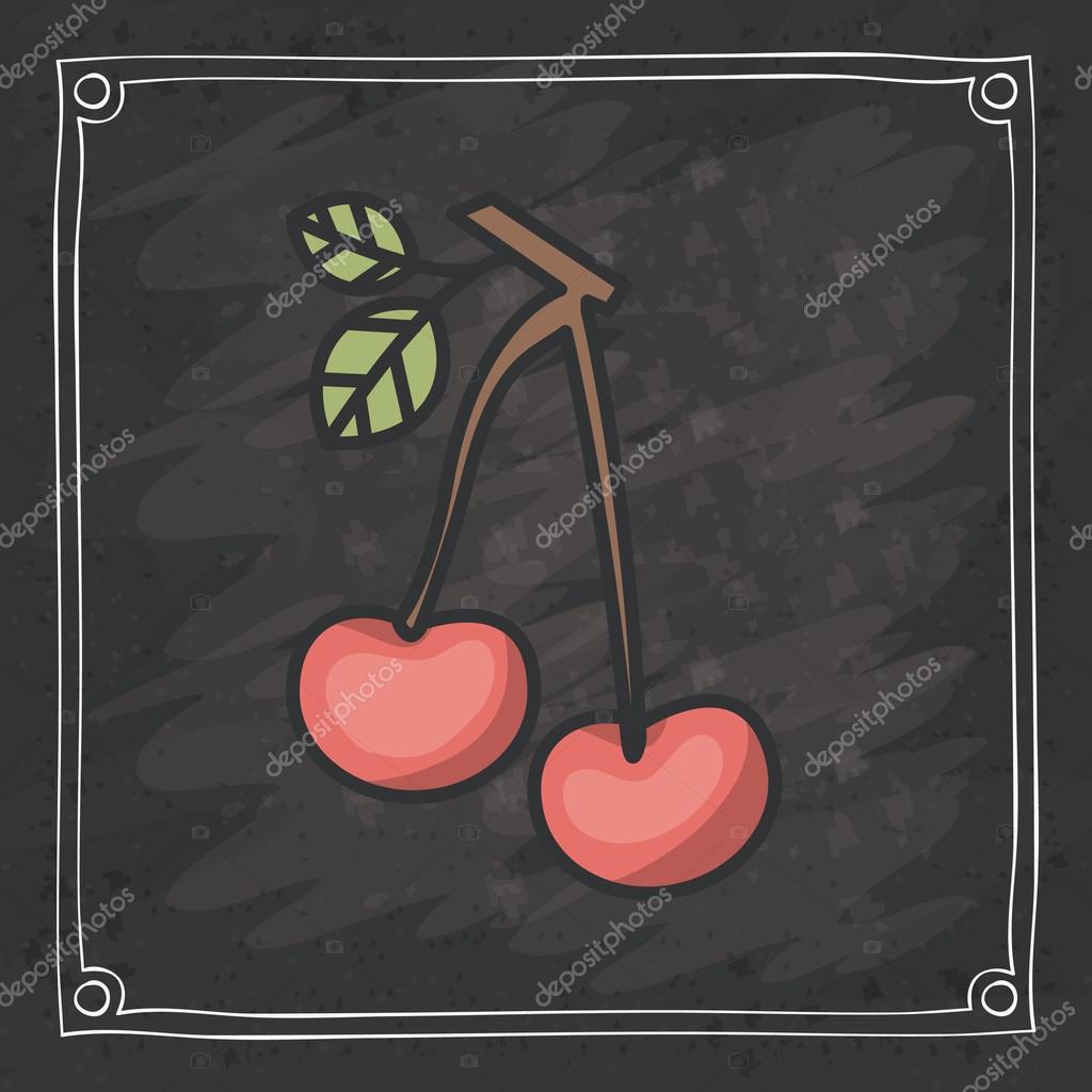 Cherry fruit inside frame design Stock Vector Image by ©grgroupstock ...