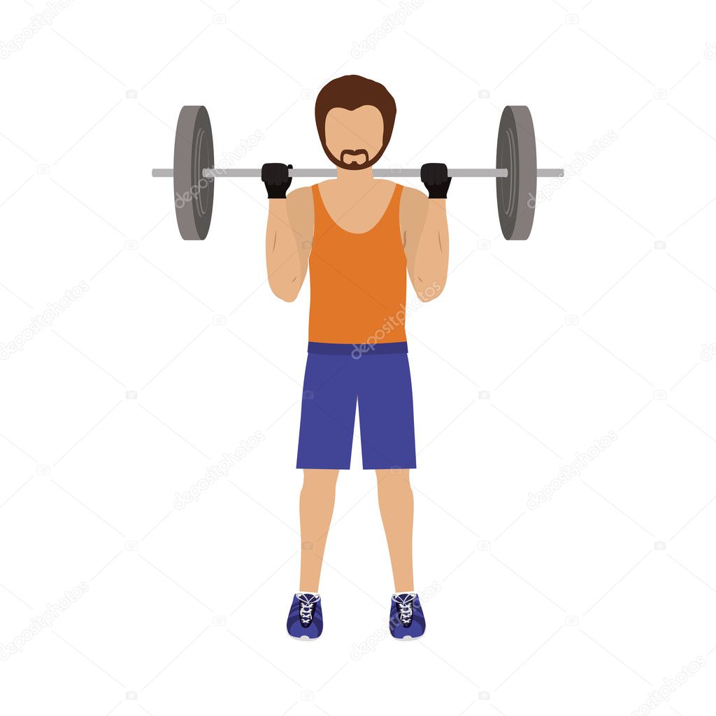 Man workout fitness lifestyle Stock Vector by ©grgroupstock 127760206