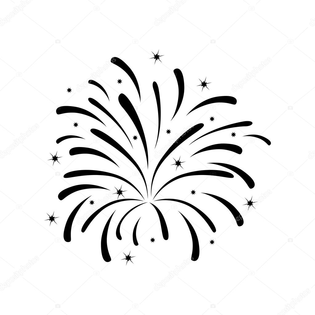 Fireworks Vector Black And White