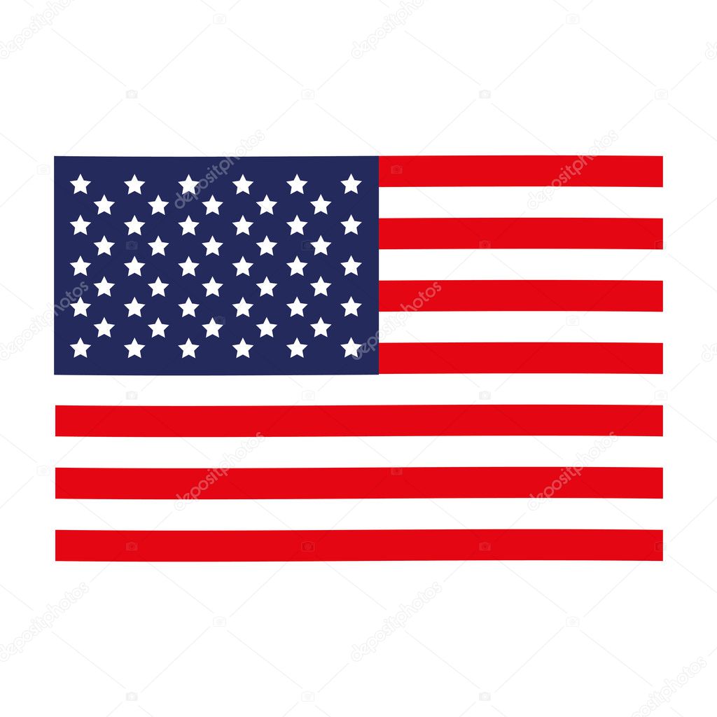 Imagen del icono de bandera usa Vector de stock #128374582 de ©grgroupstock