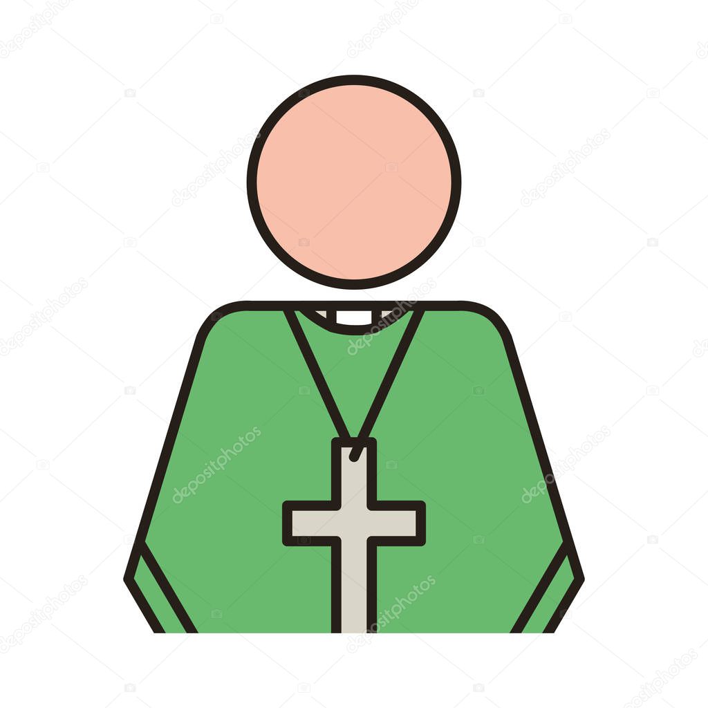Priest with religion icons Stock Vector Image by ©grgroupstock #129149756
