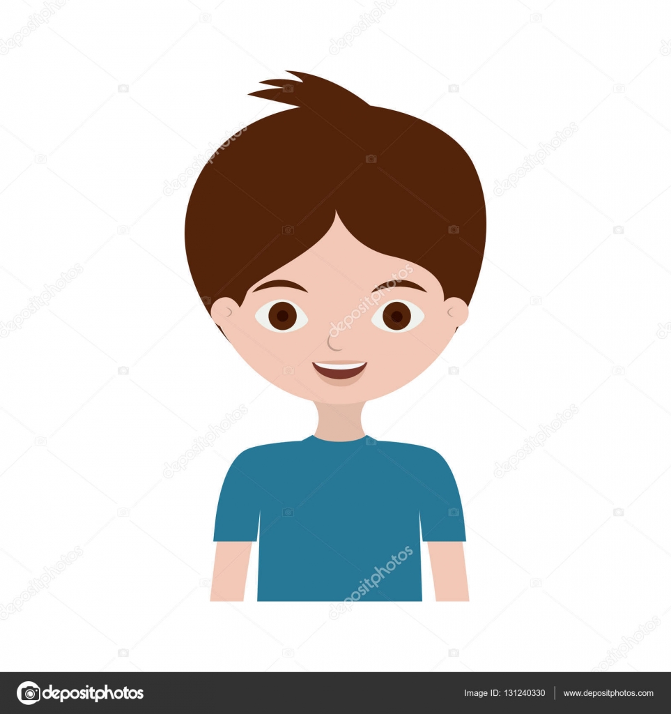 Half body young boy with t-shirt Stock Vector by ©grgroupstock 131240330