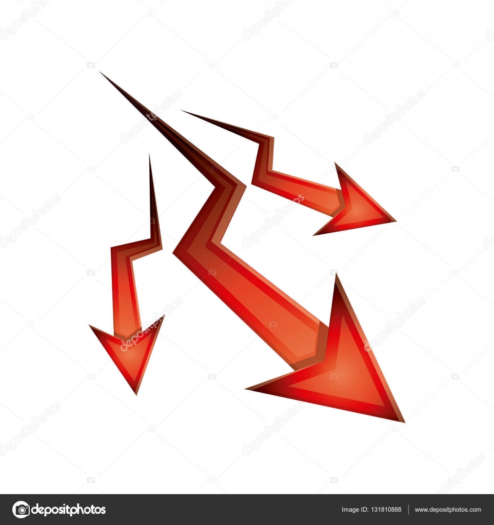 Isolated decrease arrow design Stock Vector Image by ©grgroupstock #131810888