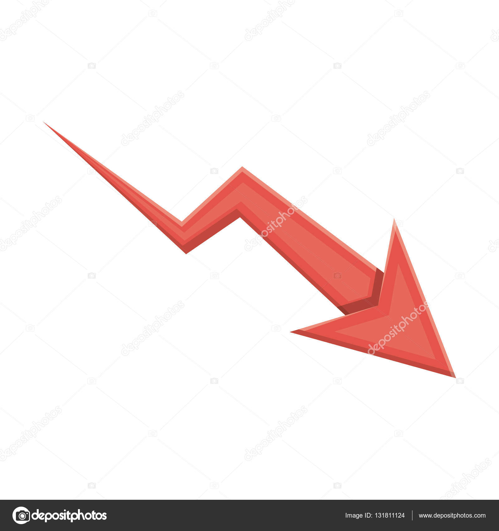 Isolated decrease arrow design Stock Vector Image by ©grgroupstock #131811124