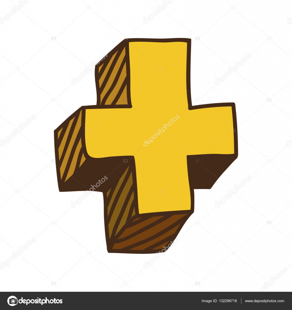 Signo de suma en operaciones matemáticas — Vector de stock ...