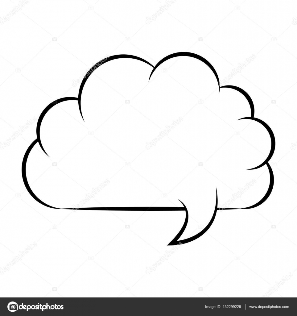 Silhouette cloud callout with cumulus Stock Vector by ©grgroupstock ...
