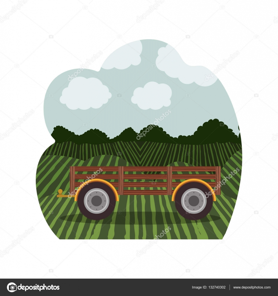 Isolated farm cart design Stock Vector Image by ©grgroupstock #132740302