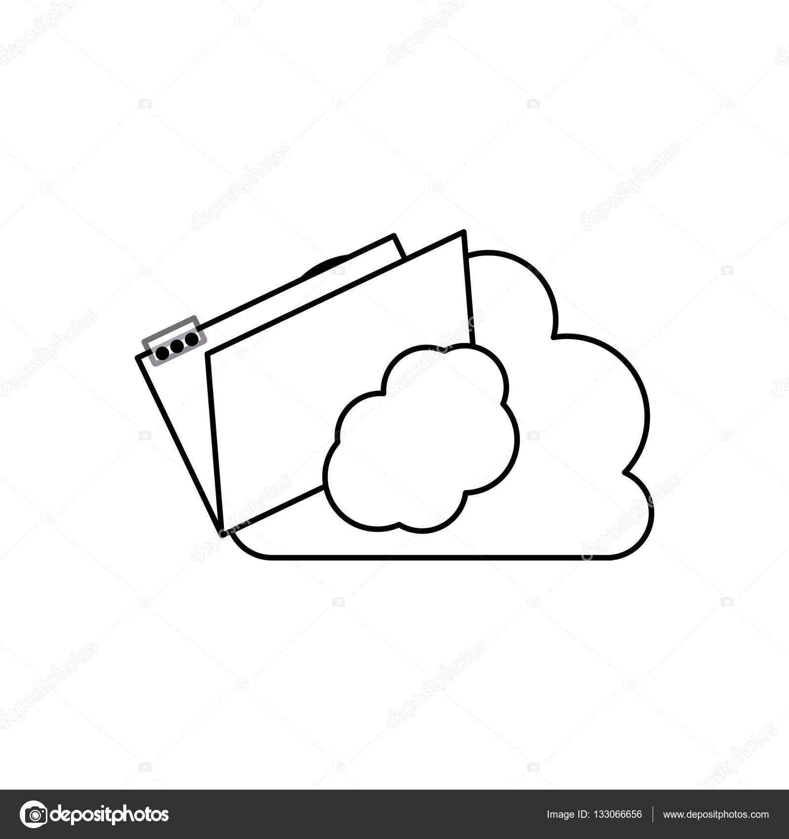 Isolated file and cloud design Stock Vector by ©grgroupstock 133066656