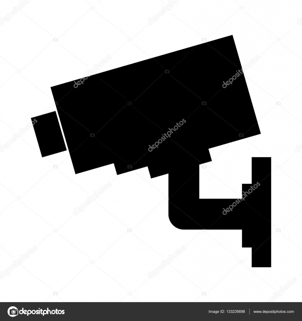 Square silhouette infrared surveillance camera icon Stock Vector Image ...