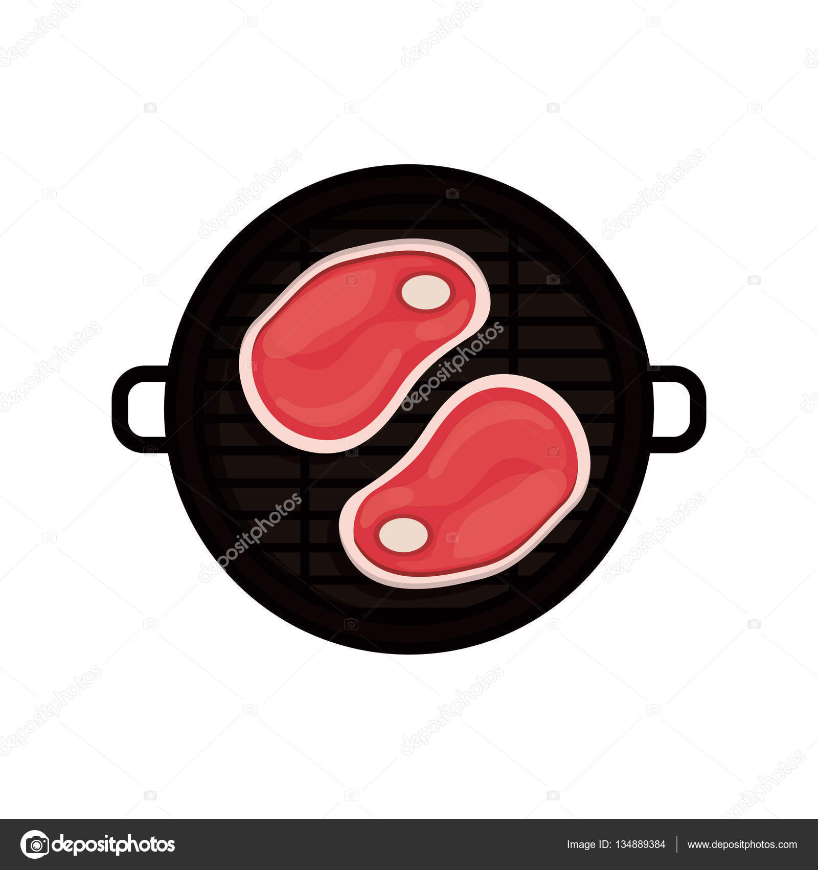 Isolated grill and meat design Stock Vector Image by ©grgroupstock ...
