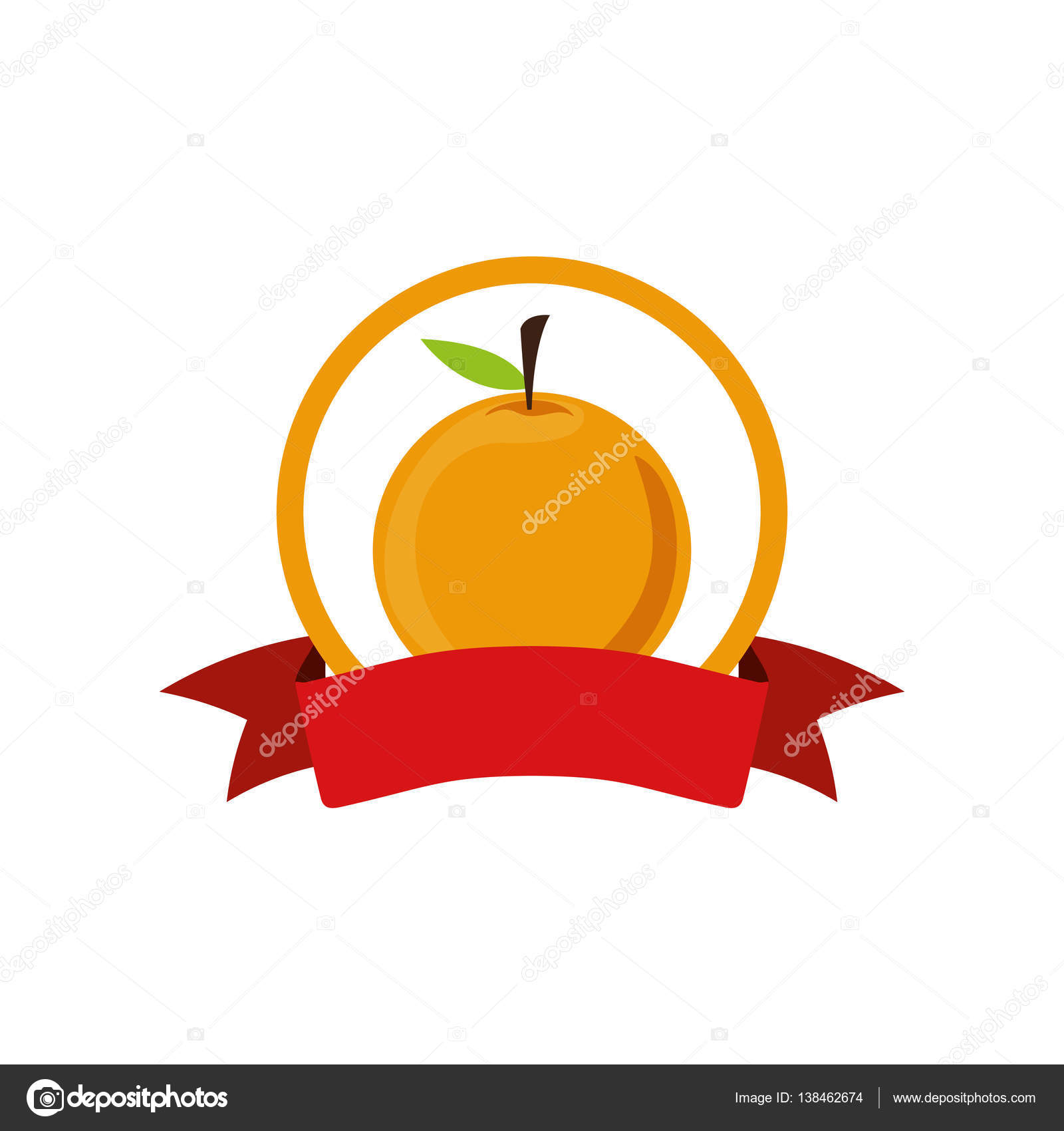 Label silhouette colorful with orange Stock Vector Image by ...