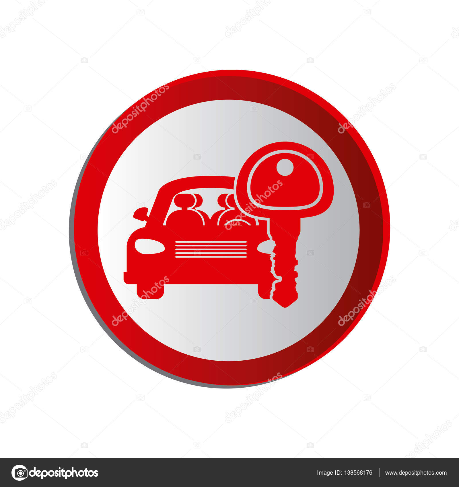 Circular shape car and key Stock Vector Image by ©grgroupstock #138568176