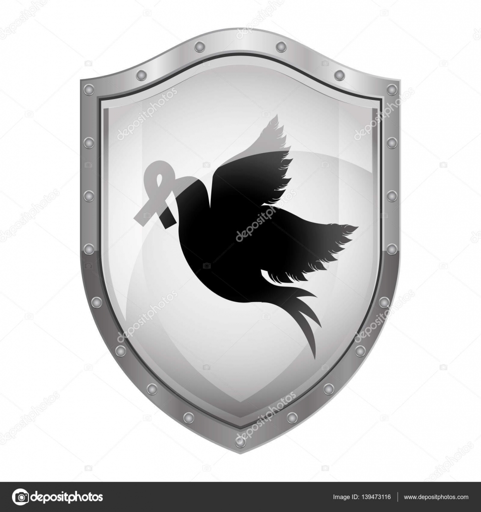 Dove with peace ribbon Stock Vector by ©grgroupstock 139473116