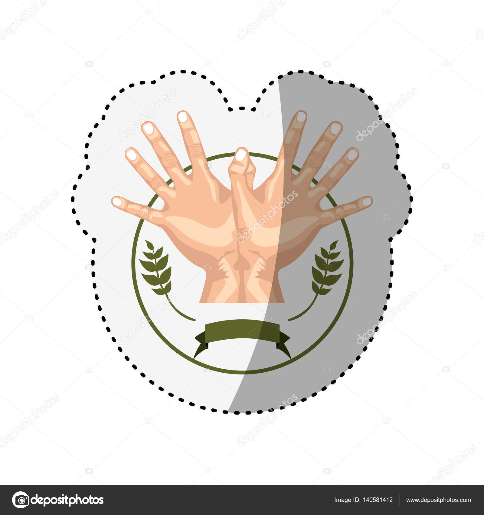 Human hands doing a symbol Stock Vector by ©grgroupstock 140581412