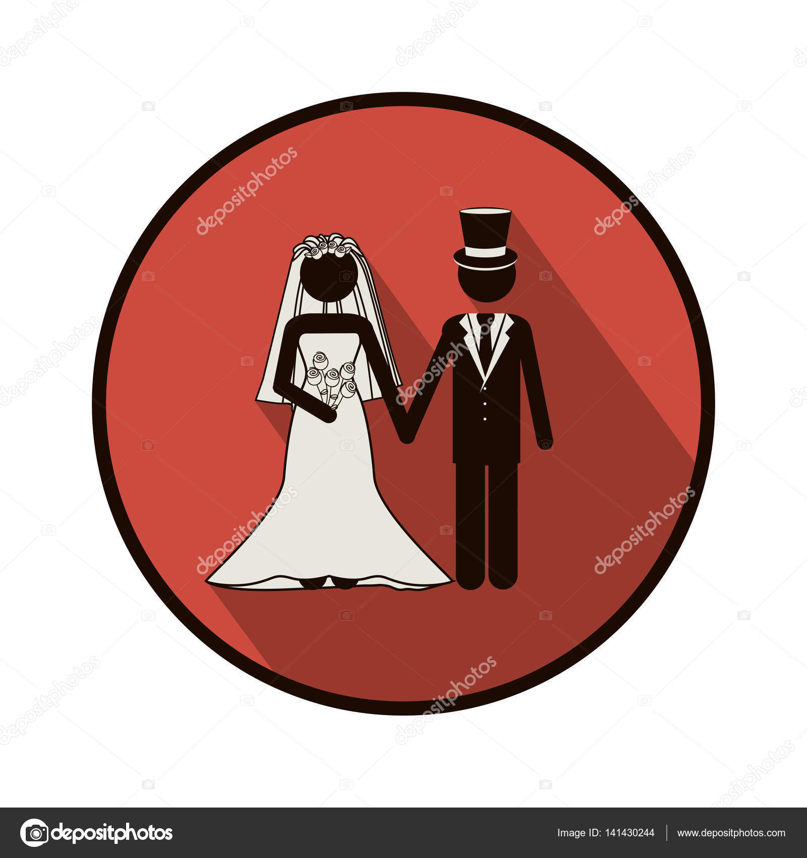 Símbolo pareja casada icono imagen Stock Vector by ©grgroupstock 141430244