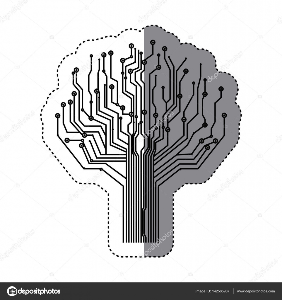 Circuit tree icon image Stock Vector Image by ©grgroupstock #142585987