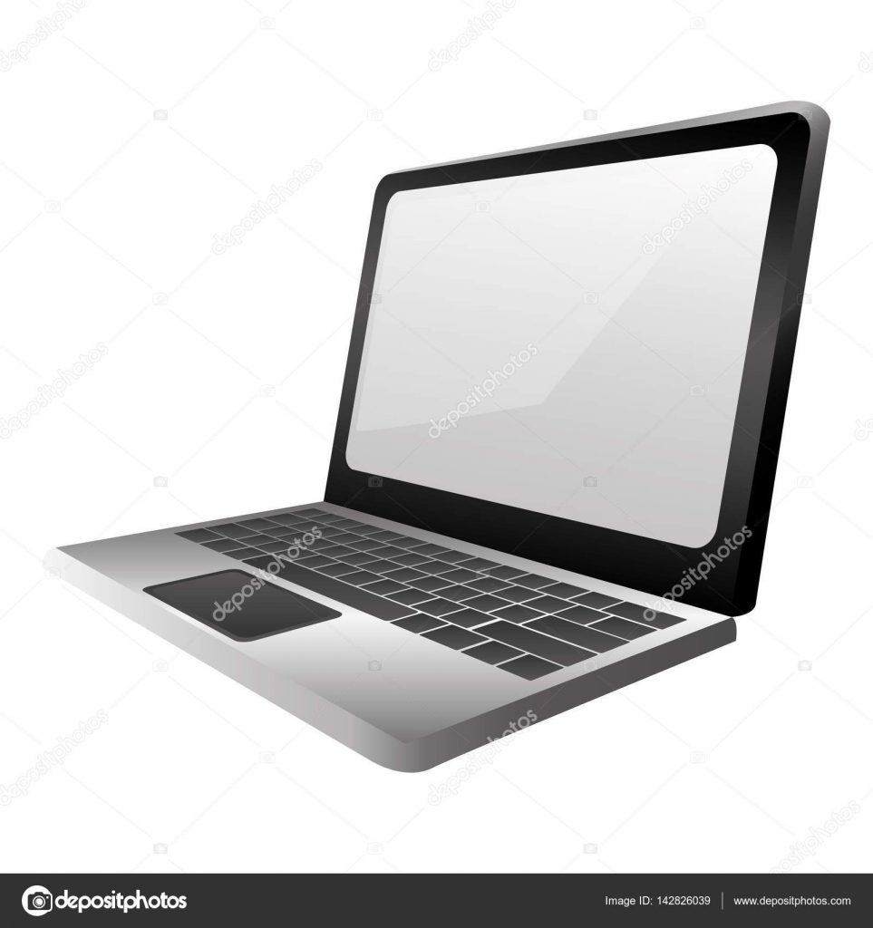Laptop Side View Vector