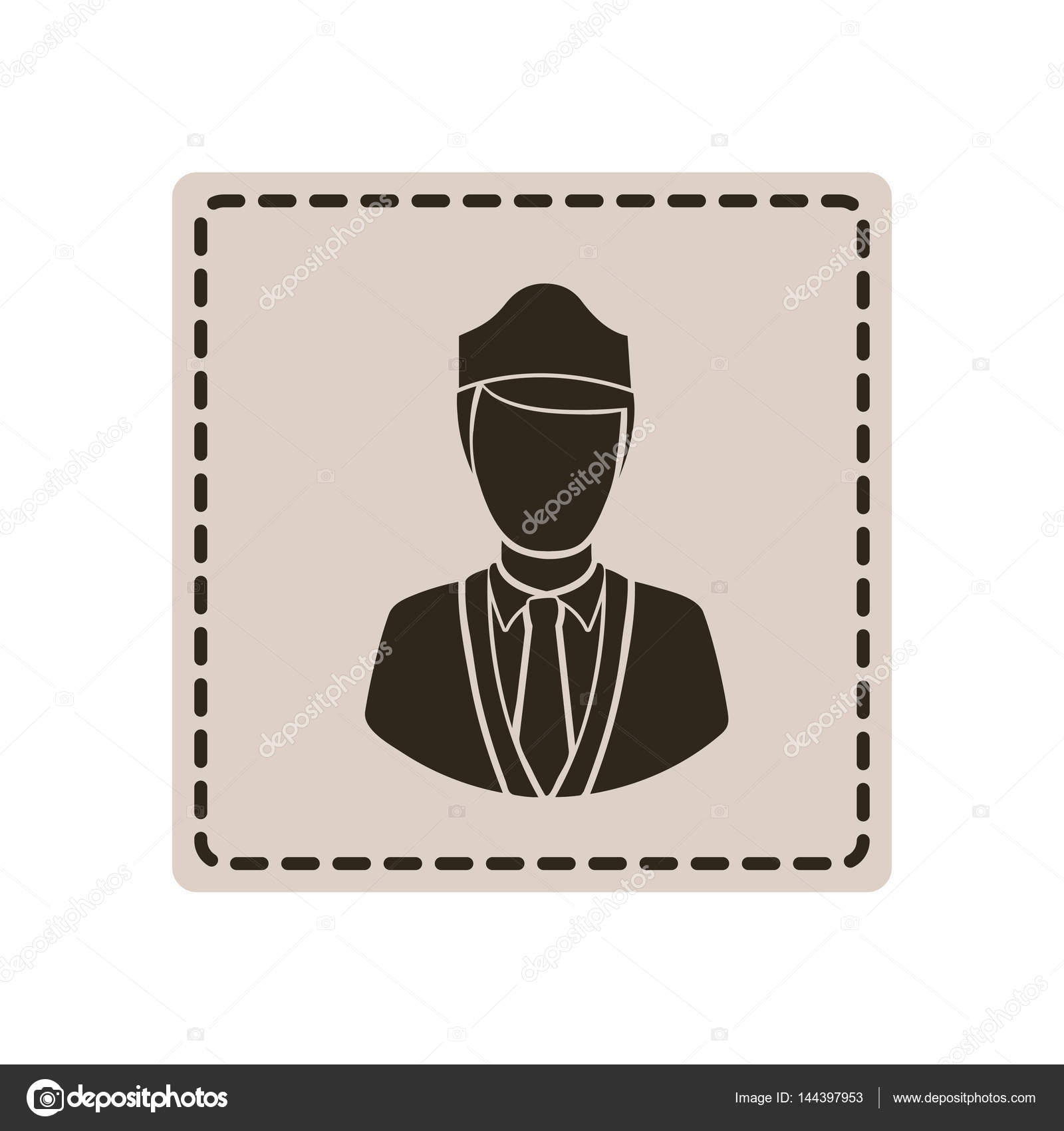 Emblem guard person icon Stock Vector by ©grgroupstock 144397953