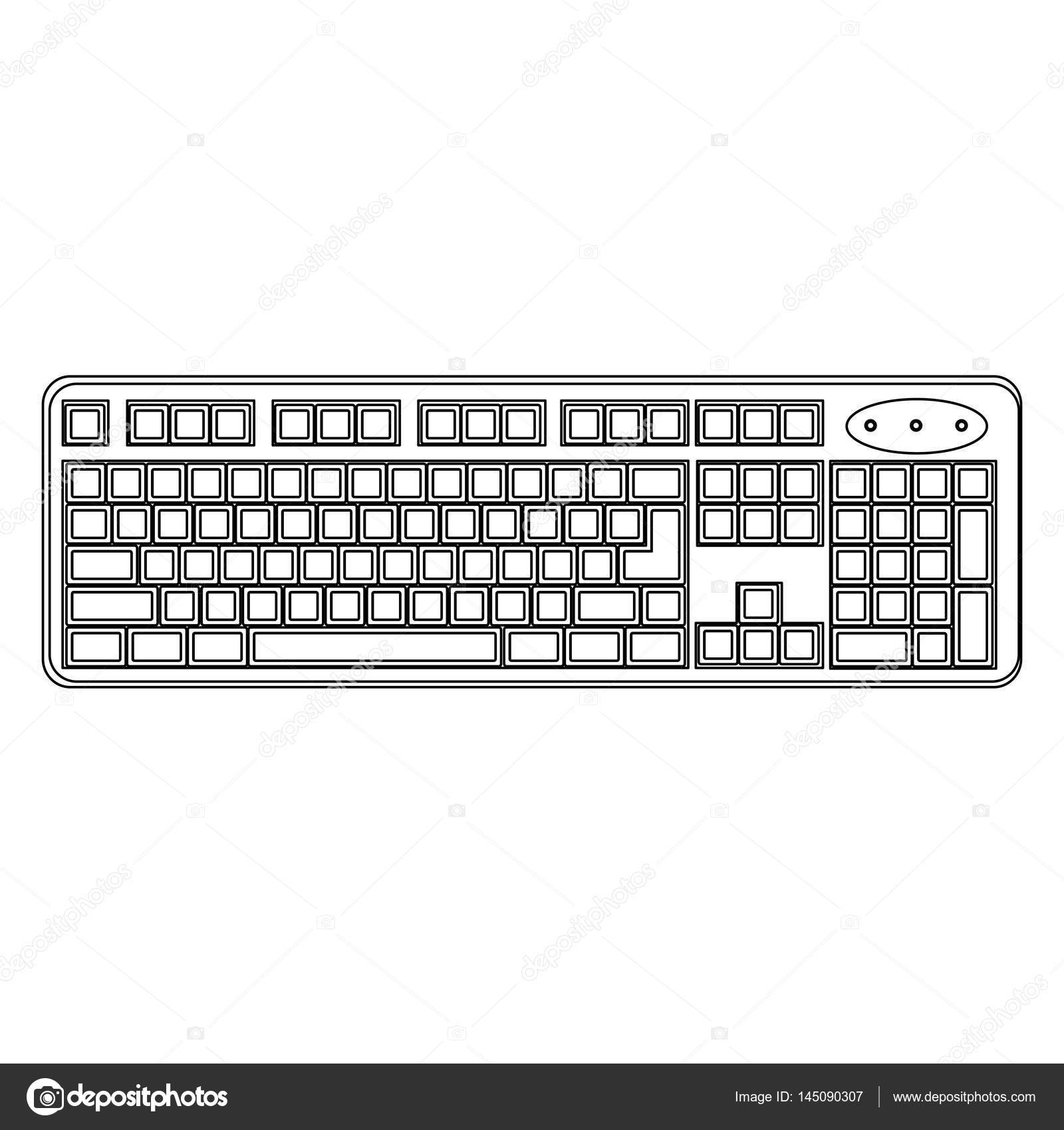 White computer keyboard icon ⬇ Vector Image by © grgroupstock | Vector ...