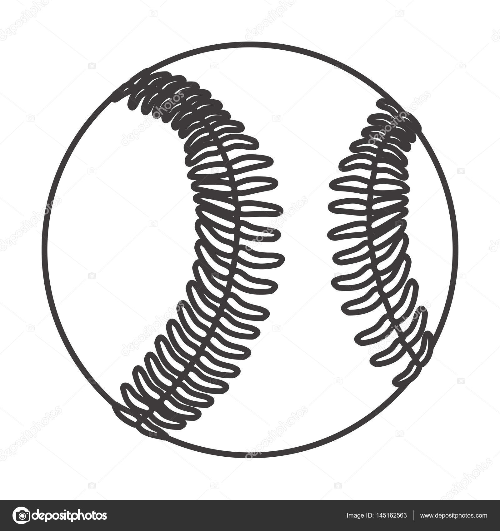 Grayscale background with baseball ball Stock Vector by ©grgroupstock ...