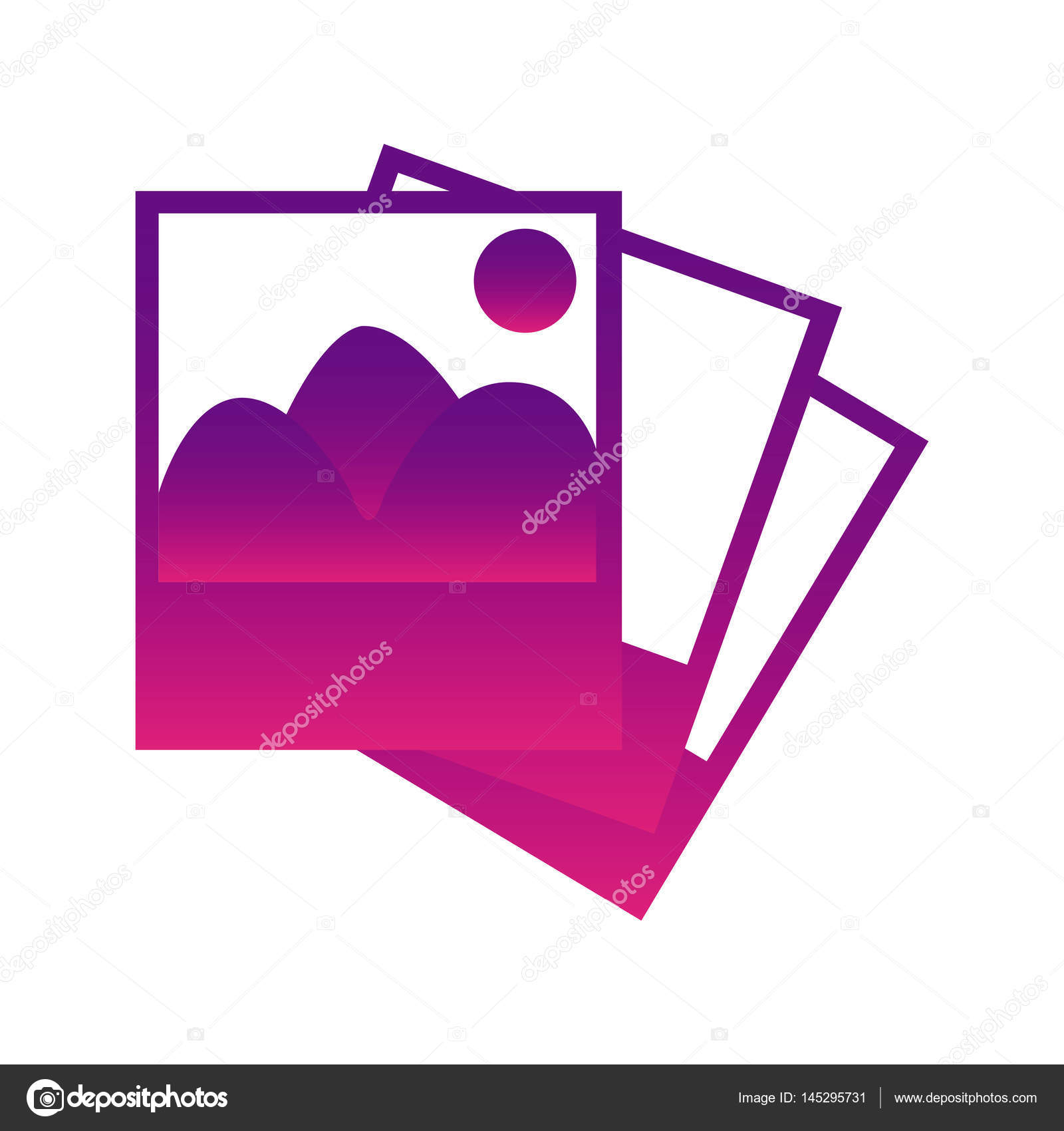 Purple pictures photos icon Stock Vector by ©grgroupstock 145295731