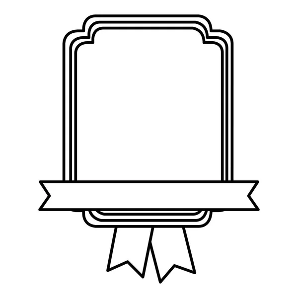 Figure emblem square with ribbon icon — Stock Vector © grgroupstock ...