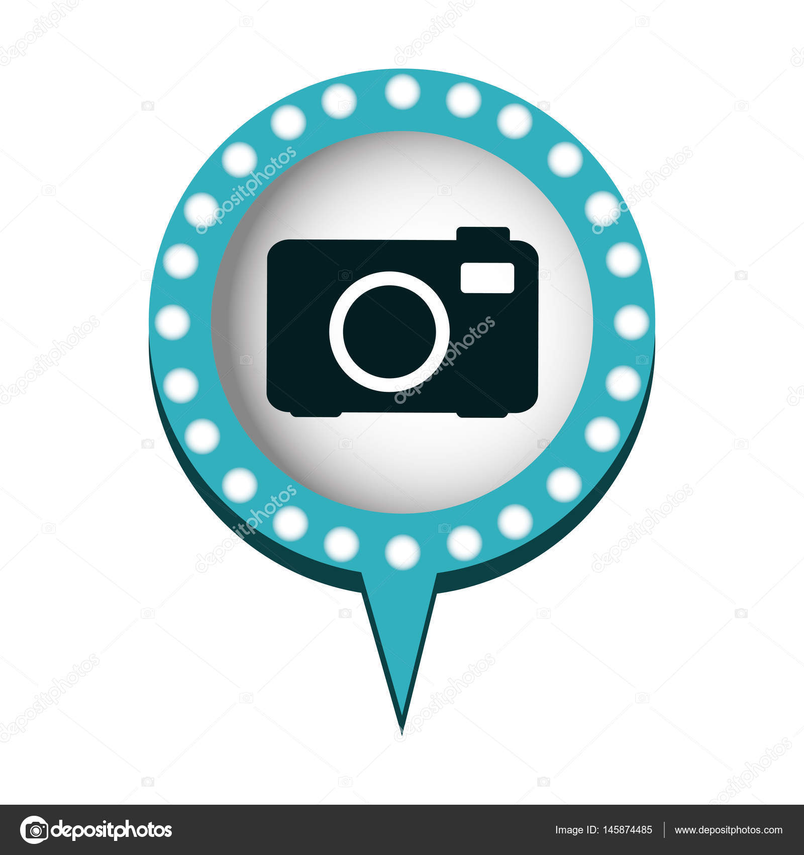 Chat bubble with camera inside Stock Vector Image by ©grgroupstock ...