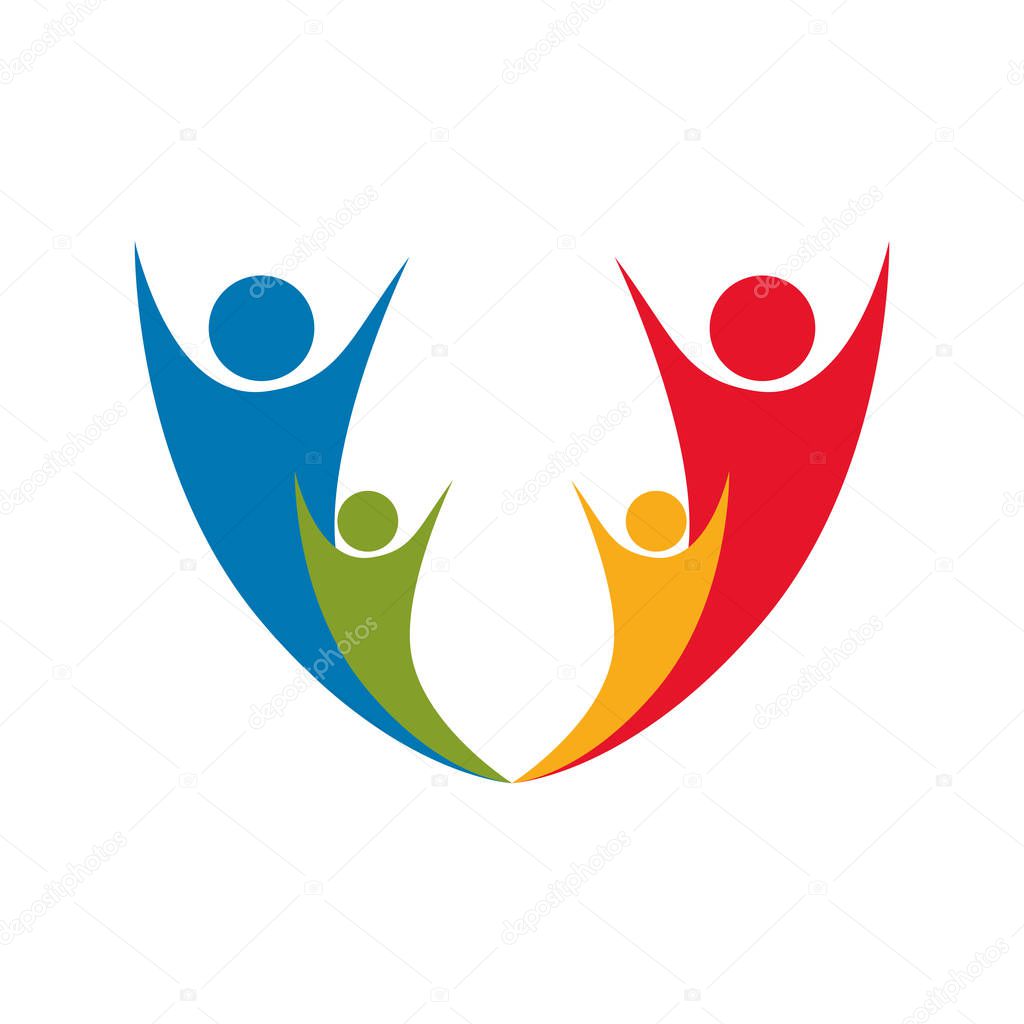 Happy family together icon — Stock Vector © grgroupstock #147008111